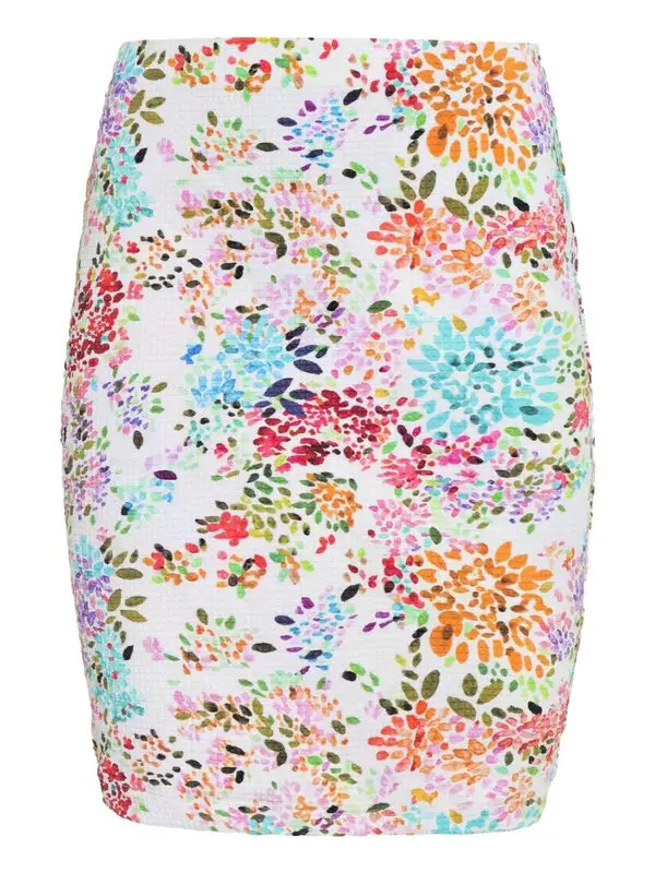 BRIGITTE Floral-print Mini Skirt - White