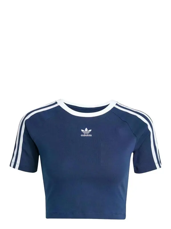 Adidas 3-stripes Cropped T-shirt - Blue