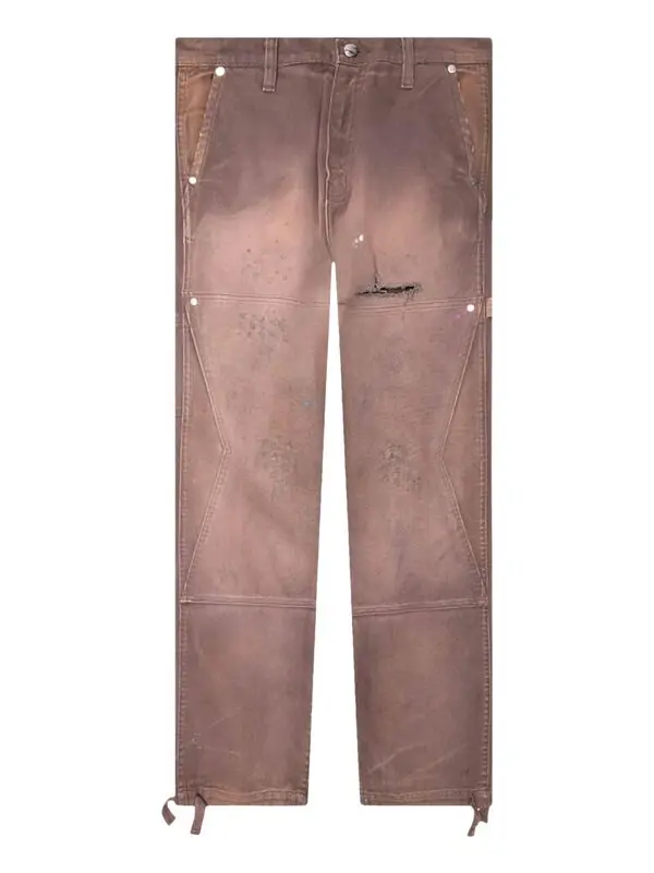 Rhude Reza Denim Double Knee Pant - Brown