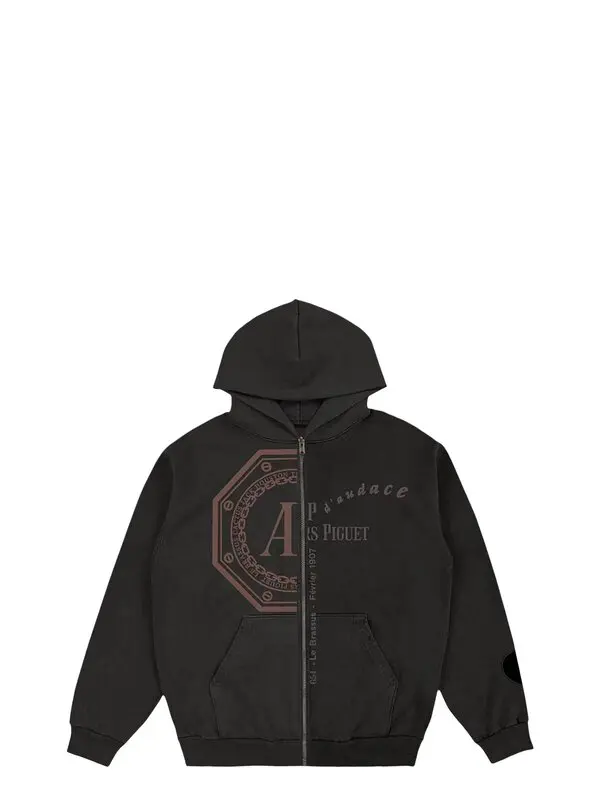 CACTUS JACK BY TRAVIS SCOTT X Audemars Piguet Split Logo Zip-up Hoodie - Black