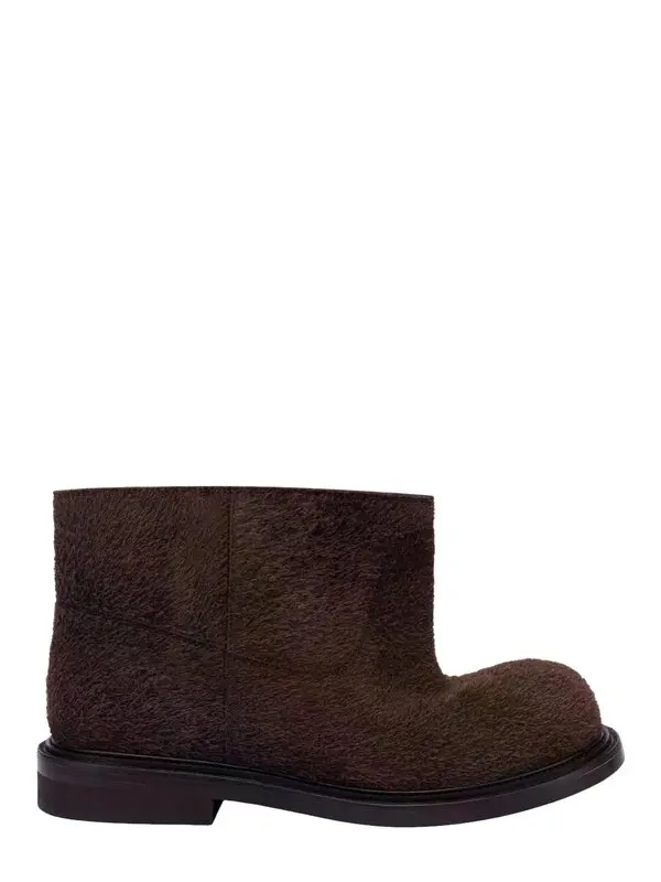 Moschino Calf-hair Ankle Boots - Brown