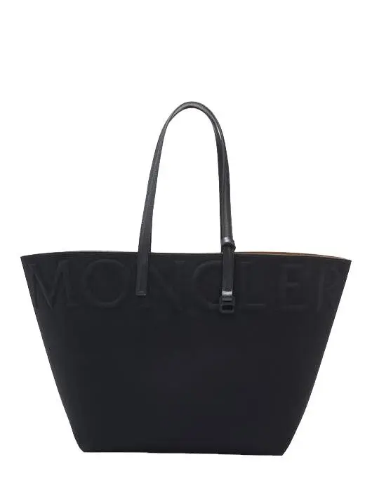 Moncler Small Twill Tote - Black