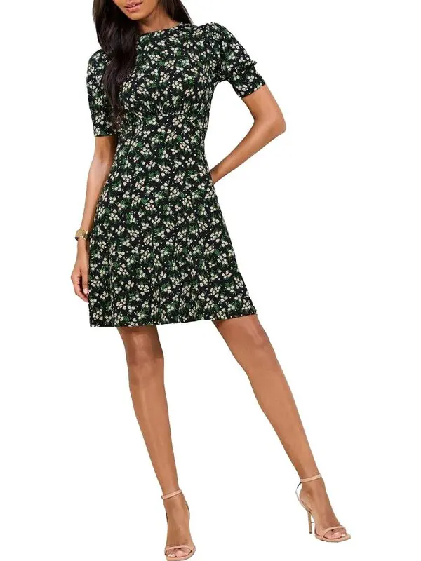 LIPSY Floral Print Minidress - Black