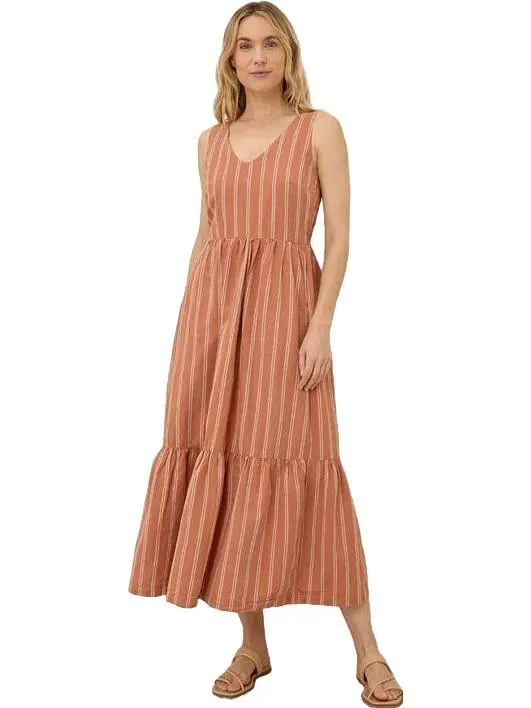 PACT Canopy Linen Easy Tank Dress - Hermosa Stripe