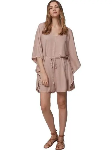 Majestic Filatures Linen-stretch Jumper With Batwing Sleeves - Rose The