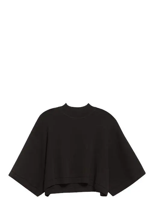 Alaïa Short Sleeve Crop T-shirt - Noir Alaia