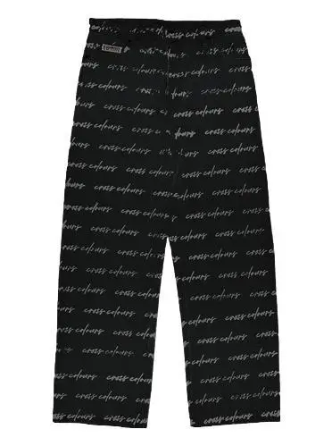 CROSS COLOURS Signature Print Wide Leg Jeans - Vintage Black
