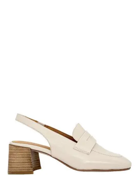 AMIE RAFA Glasgow Leather Mules - Nude