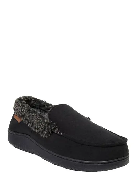 DEARFOAMS Alexander Faux Shearling Driving Loafer - Black