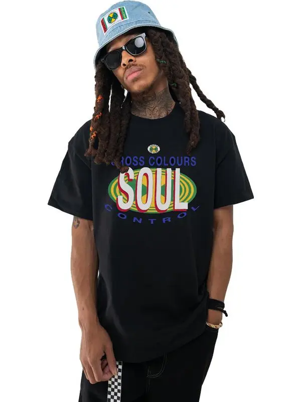 CROSS COLOURS Soul Control T-shirt - Black