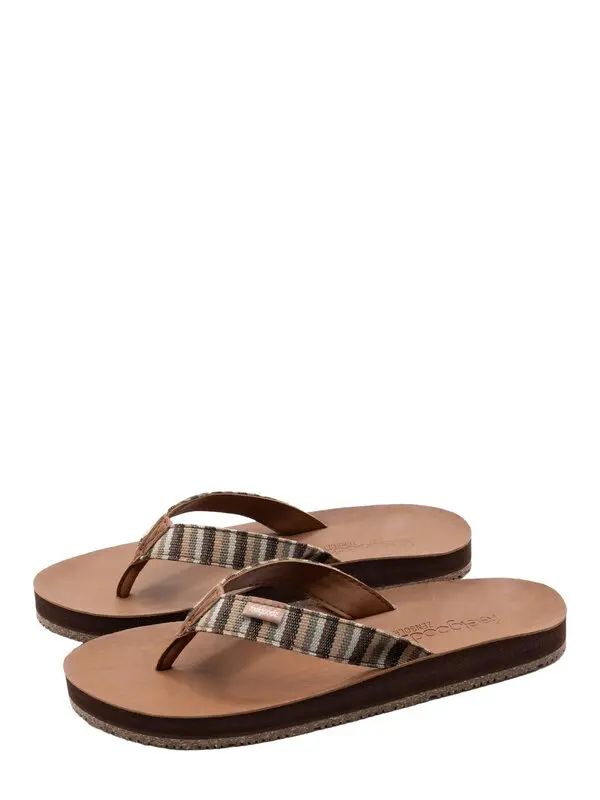 FEELGOODZ Zensole Slim Kinderz Woven Strap Flip Flops - Dune