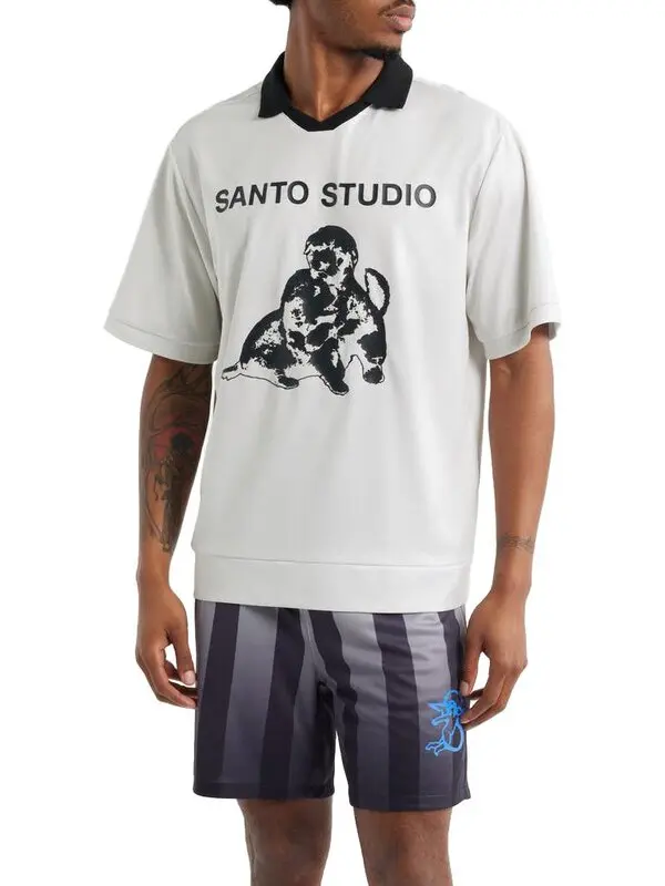 SANTO STUDIO Graphic Jersey - Cream