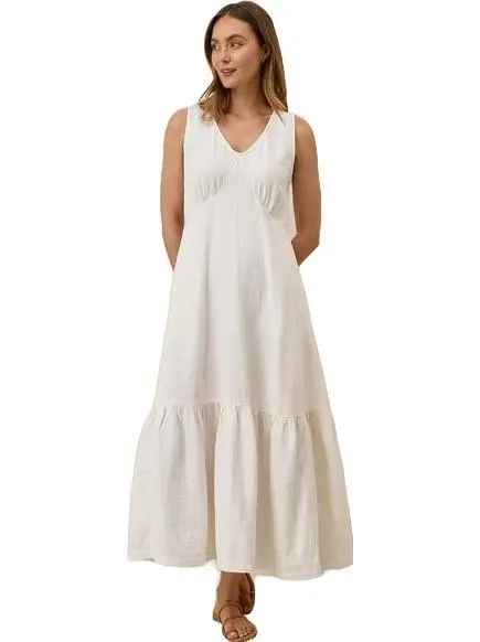 PACT Organic Cotton Double Gauze Dress - Sea Salt