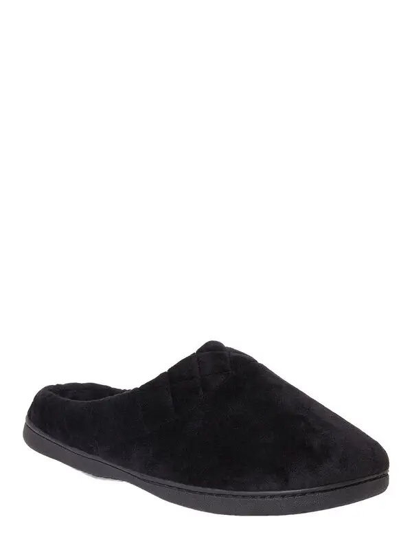 DEARFOAMS Darcy Quilted Clog Slipper - Black