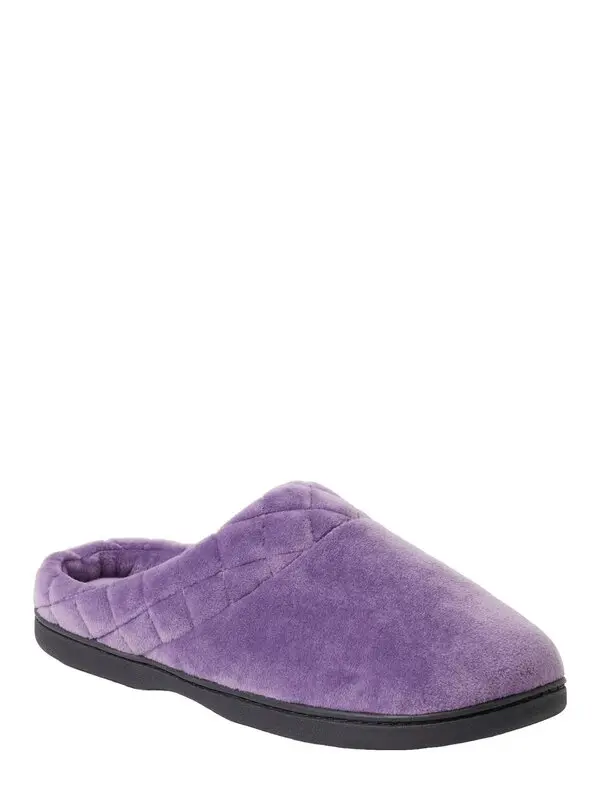 DEARFOAMS Darcy Quilted Clog Slipper - Smokey Purple