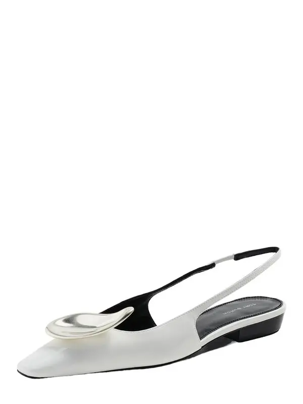 Tory Burch Patos Slingback Flats - Cloud/silver