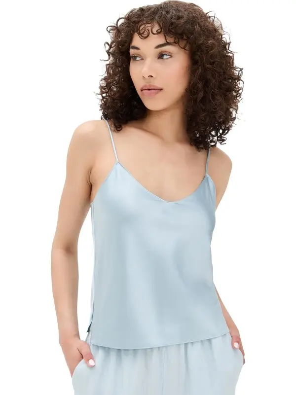 Eterne Mila Silk Camisole - Dusty Blue