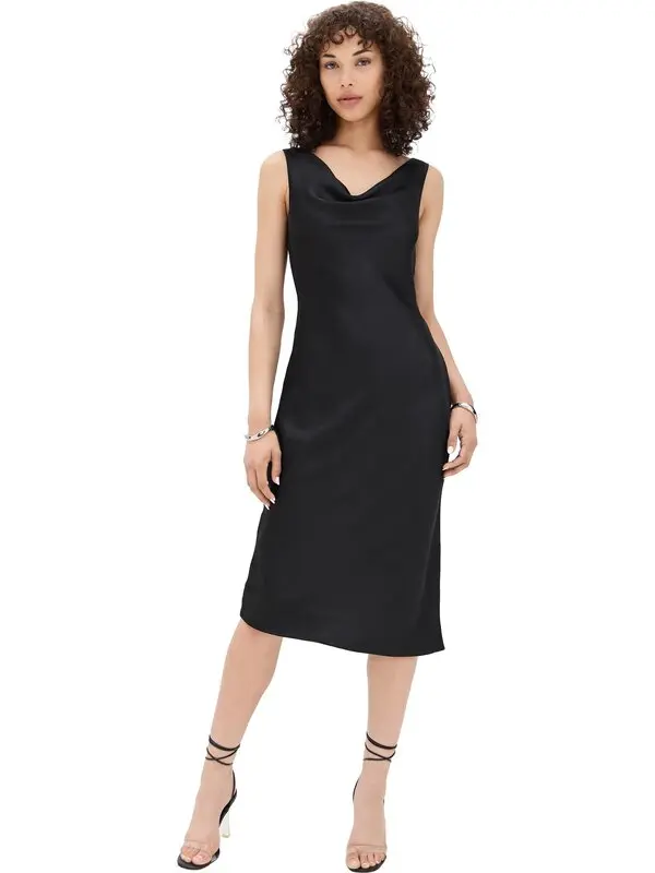 Norma Kamali Maria Knee Length Dress - Black