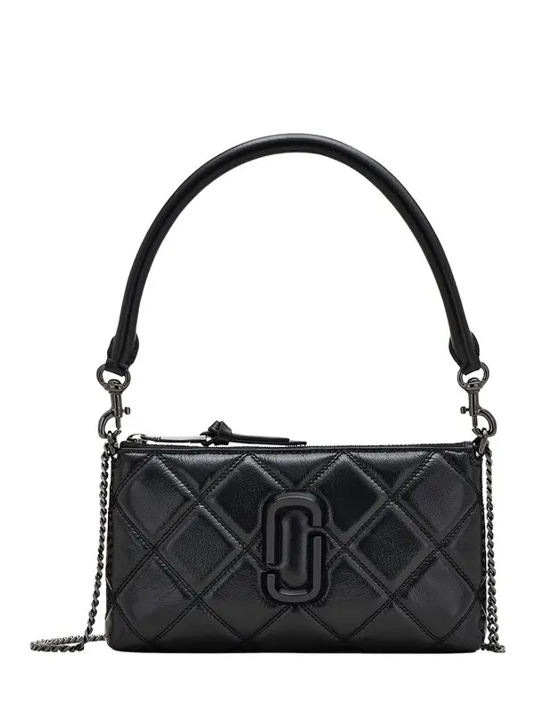 Marc Jacobs Snapshot Quilted Leather Shoulder Bag - Black