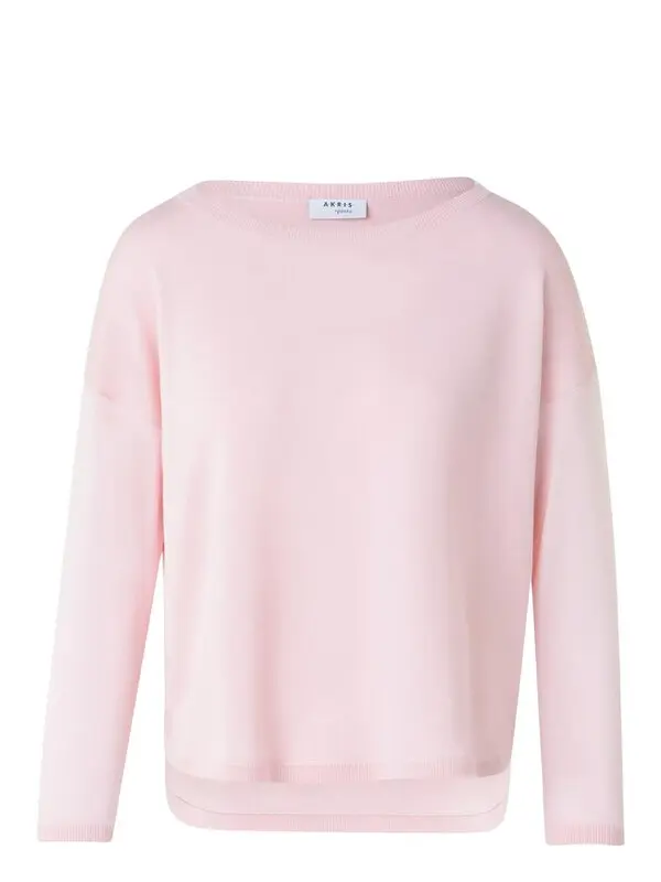 Akris Boat-neck Boxy Sweater - Pale Pink