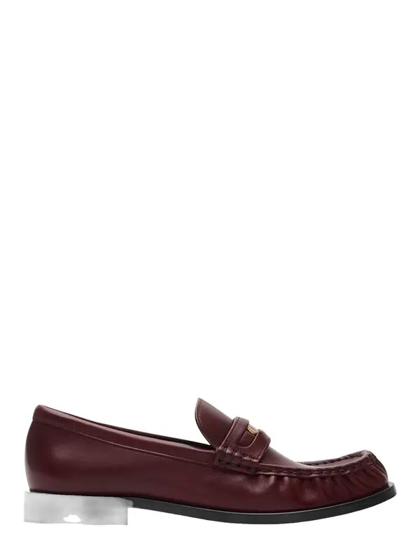 Burberry Grained Calf Leather Penny Loafers - Fig
