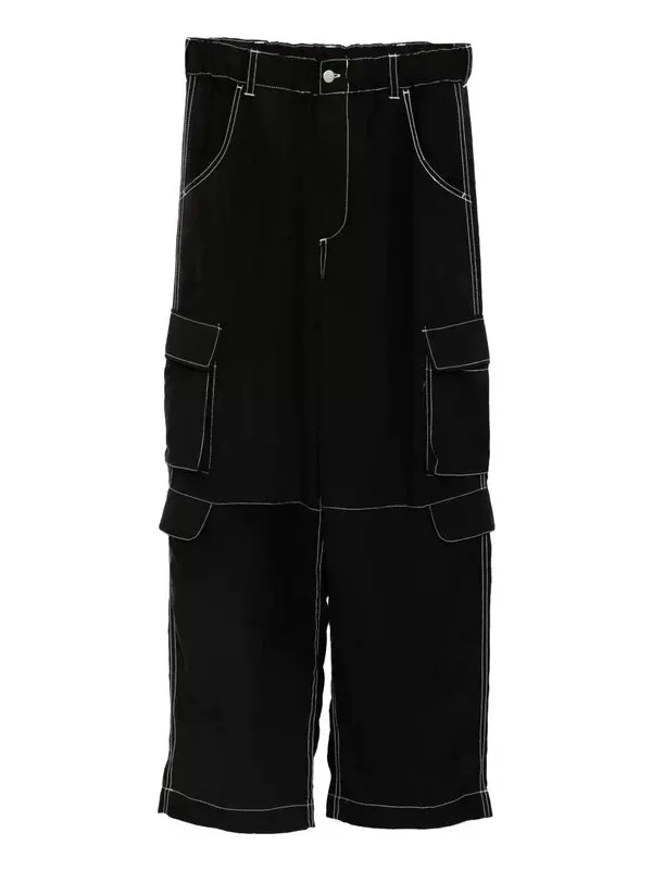 PEACE AND AFTER Wide-leg Trousers - Black
