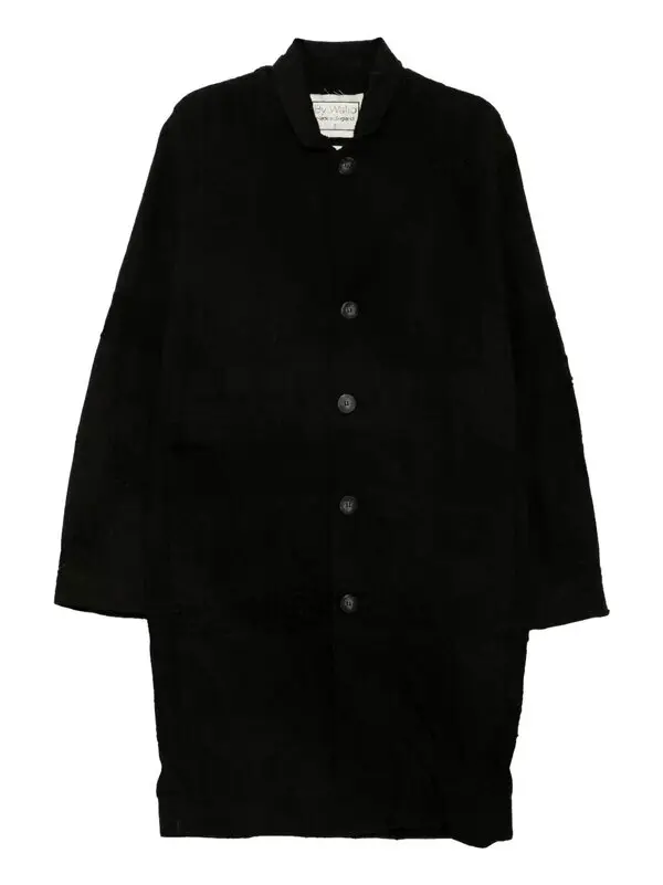 By Walid Lace Patchwork Pacho Coat - Black