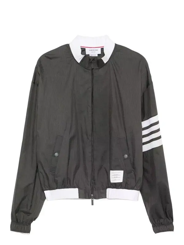 Thom Browne 4-bar Stripe Lightweight Jacket - Grey