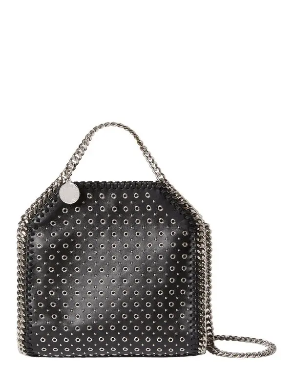 Stella McCartney Falabella Eyelet-studded Mini Tote Bag - Black