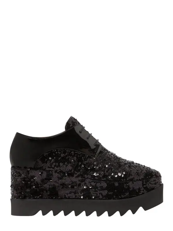 Stella McCartney Limited Edition Elyse Sequin Platforms - Black