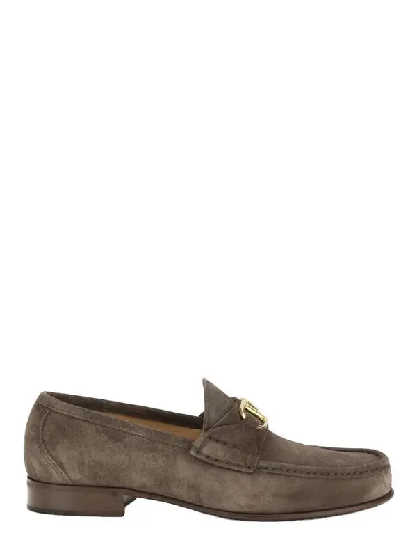 Valentino Garavani Vlogo Leather Loafers - Brown