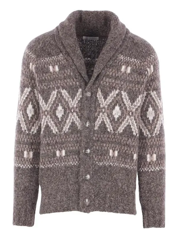 Brunello Cucinelli Cardigan - Moor+panama+nut