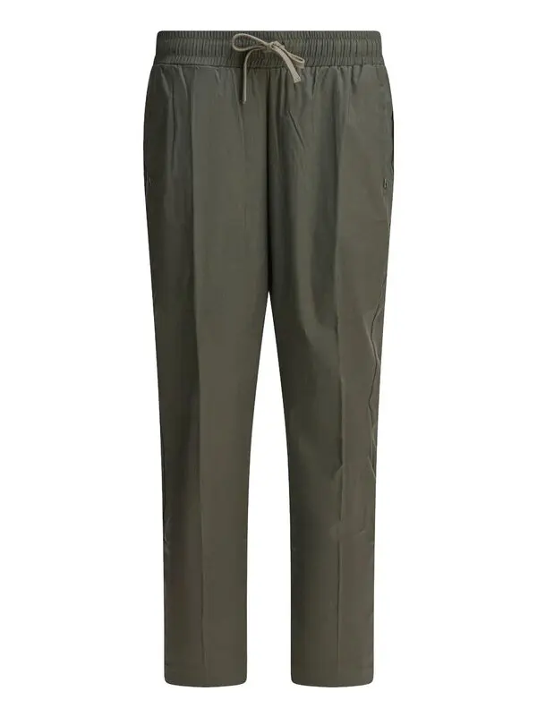 ALTUM Straight Leg Trousers With Elastic Waistband - Green