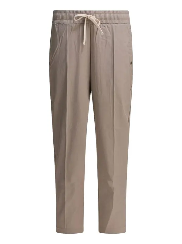 ALTUM Straight Leg Trousers With Elastic Waistband - Beige
