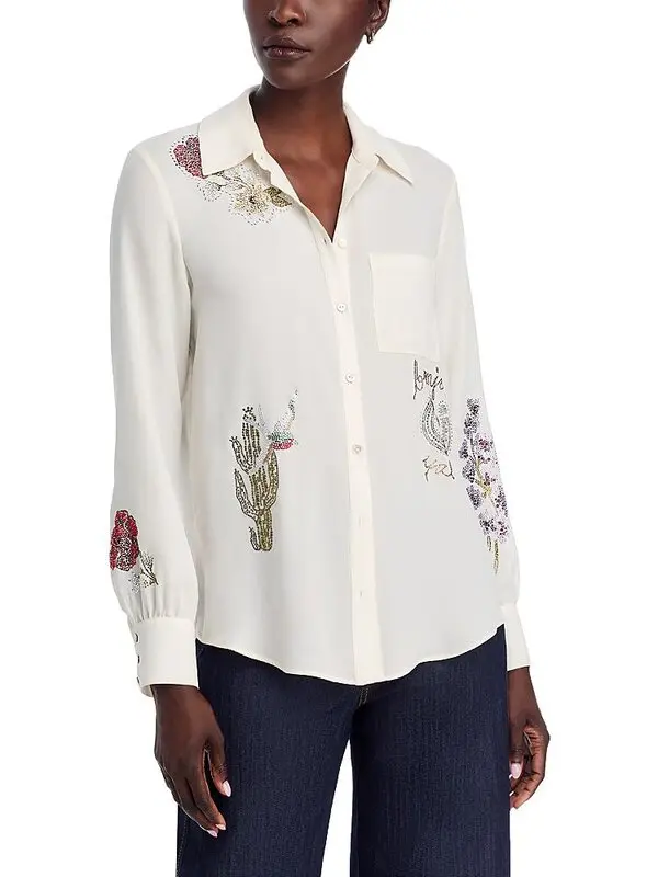 Cinq À Sept Western Amour Studded Blouse - Ivory