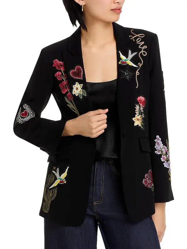 Cinq À Sept Embellished Blazer - Black/ Multi