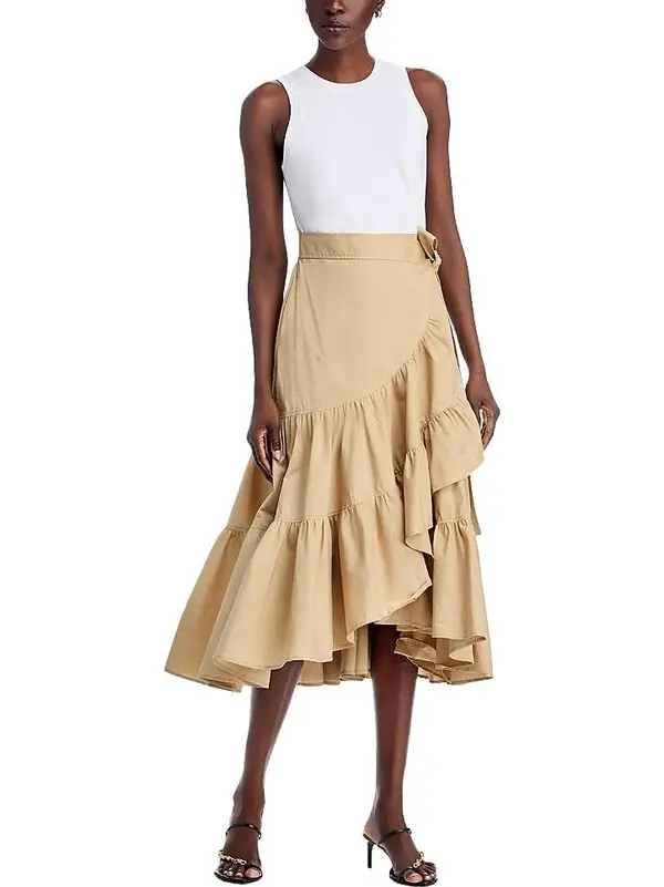 Cinq À Sept Mahlia Midi Dress - White/khaki
