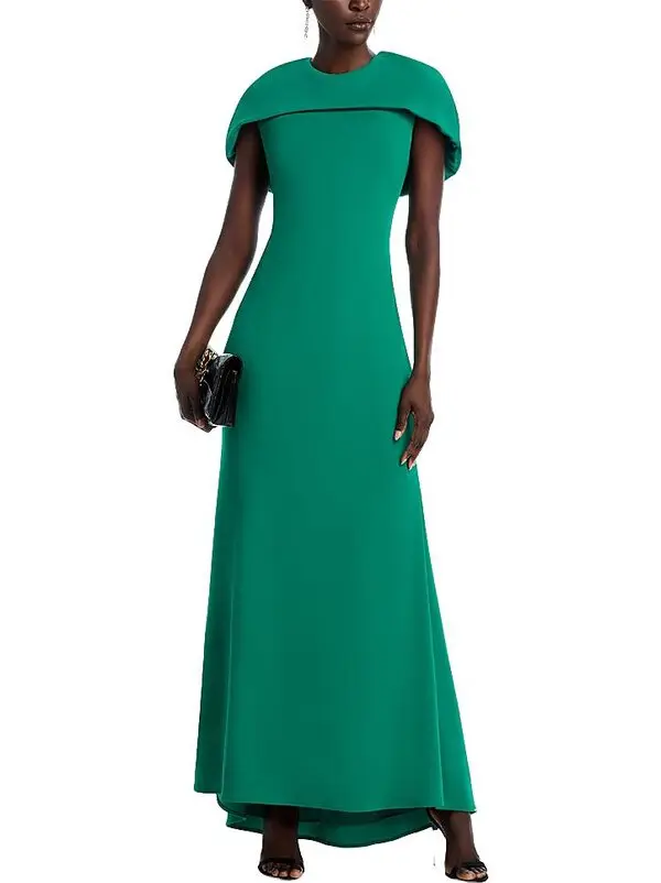 Aqua Scuba Cape Gown - Green