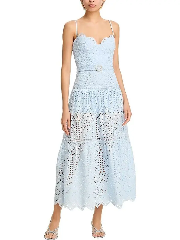 Generation Love Zuria Cotton Eyelet Maxi Dress - Opal
