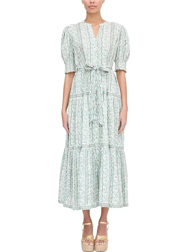 Hill House Home The Yara Dress - Green Provence Floral
