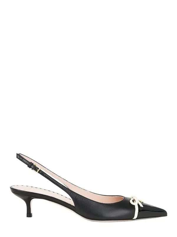Valentino Garavani Bepointy Slingbacks - Nero & Ivory