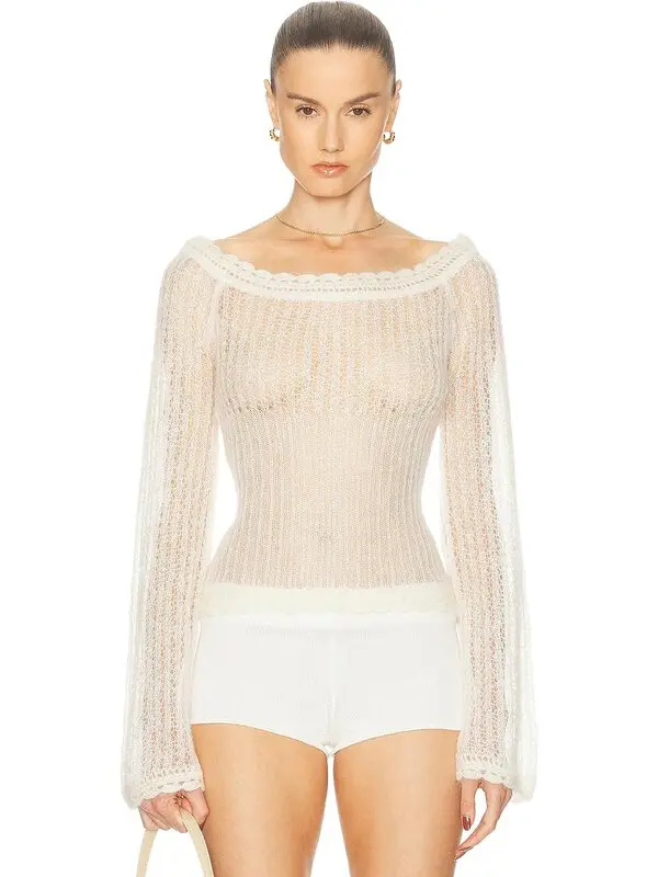 MIRROR PALAIS Little Lamb Top - Cream