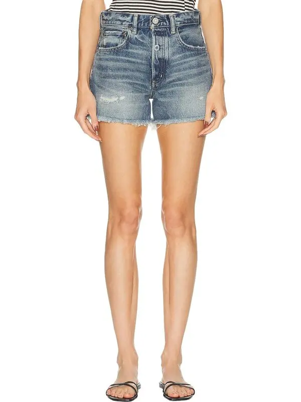 Moussy Vintage Herricks Denim Shorts - Blue