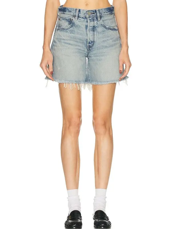 Moussy Vintage Nolita Denim Shorts - Light Blue