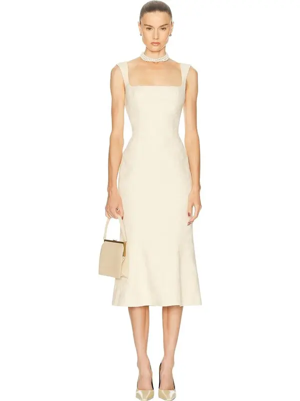 MIRROR PALAIS Ingenue Lady Length Dress - Cream