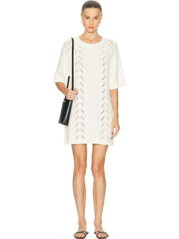 Loulou De Saison Arman Oversized Short Dress - Ivory
