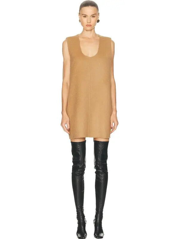 Khaite Nyona Wool Dress - Camel