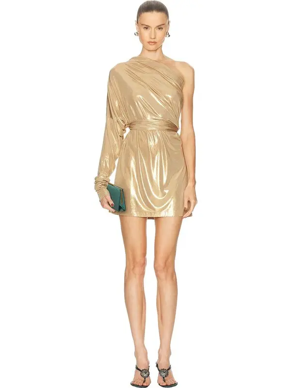 Norma Kamali All In One Mini Dress - Gold