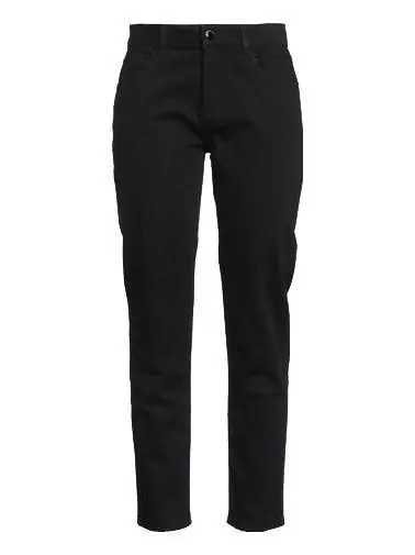 Emporio Armani Tapered Jeans With Appliqués - Black