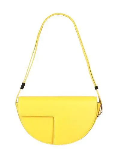 Patou Saddle Leather Shoulder Bag - Yellow